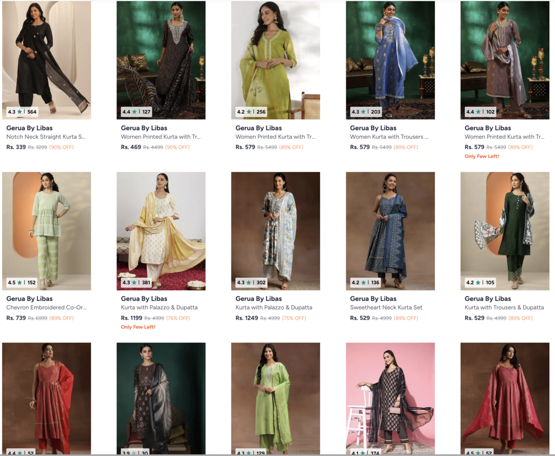 Libas Kurta Sets UPTO 89% OFF | Desidime