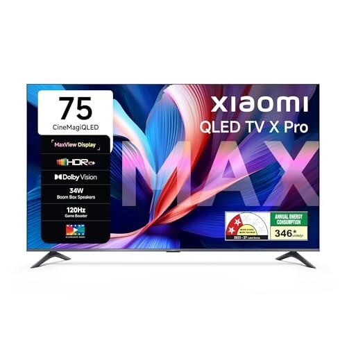 Xiaomi 189 cm (75 Inches) X Pro Series QLED 4K UHD Smart Google TV ...