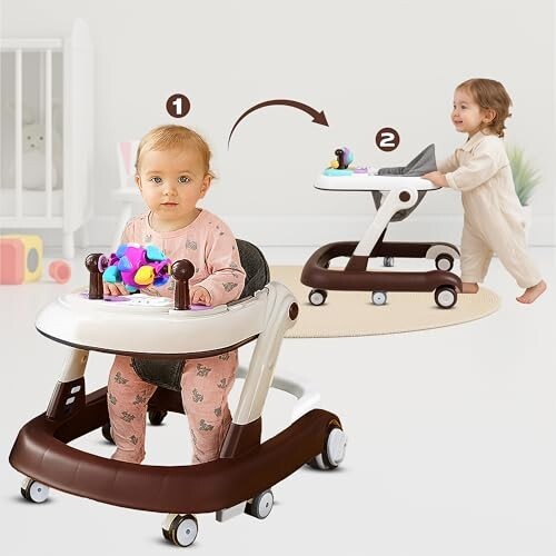Kidsmate Convertible 2-in-1 Baby Walkers for 6 to 18 Months with ...