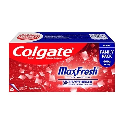 Colgate MaxFresh Toothpaste, Spicy Fresh Red Gel paste, 600gm, Saver ...
