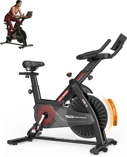 Sparnod SSB-13 Spin Bike – 6kg Flywheel, Magnetic Resistance & LCD ...
