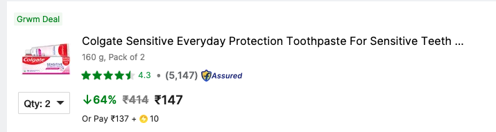 Colgate Sensitive Everyday Protection Toothpaste For Sensitive Teeth ...