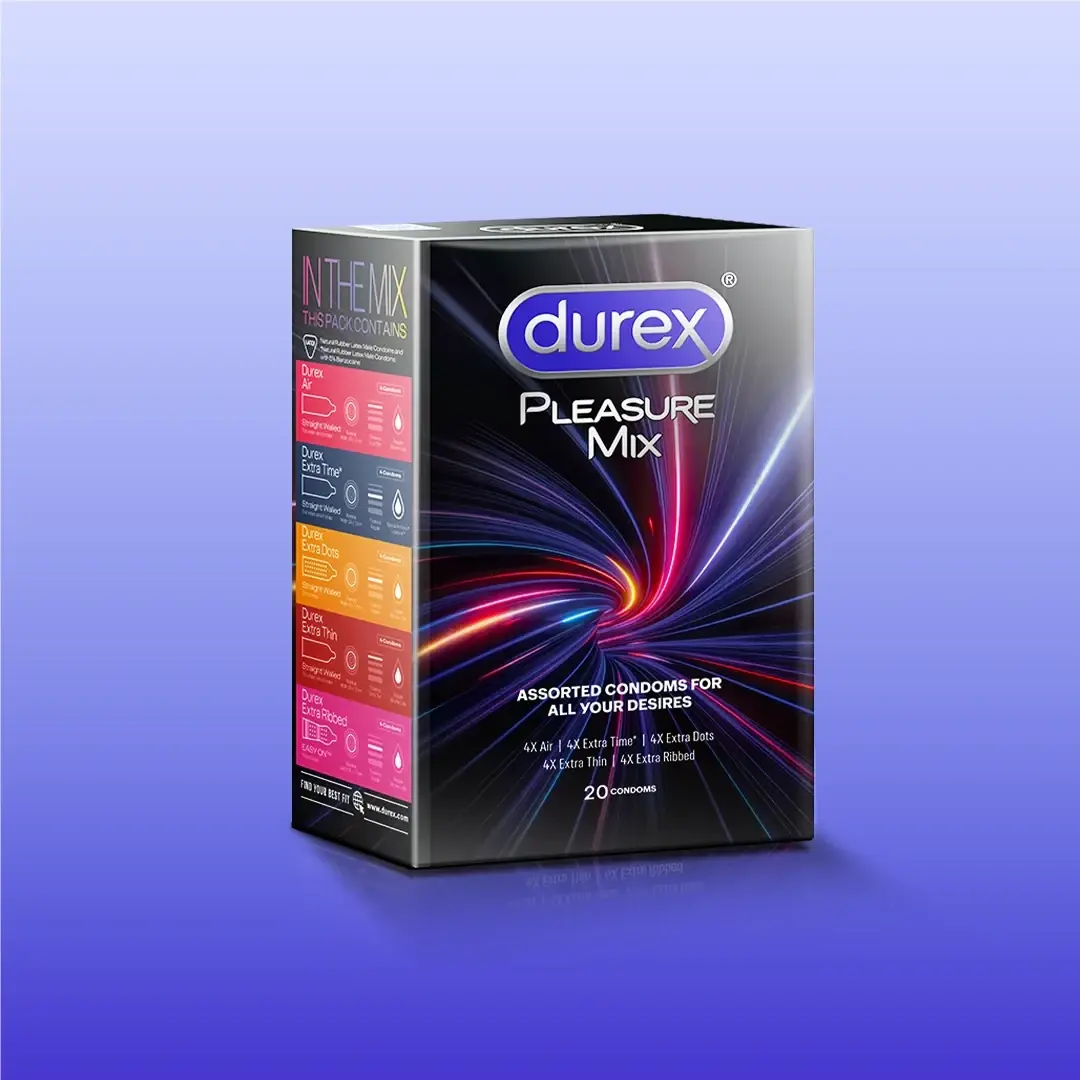 Durex Pleasure Mix Assorted Pack - 20 Condoms | Desidime