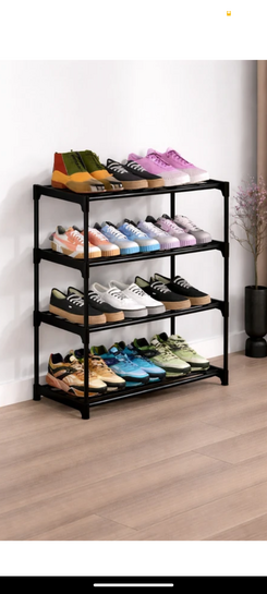 Multipurpose Shoe, Cloth & Book Storage Space Saver Plastic, Metal Shoe ...