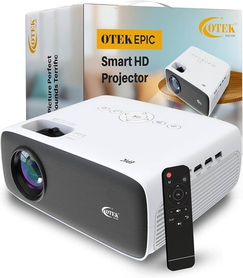 OTEK Epic FHD Projector (Non-Smart, No WiFi), Native 1080P | Desidime