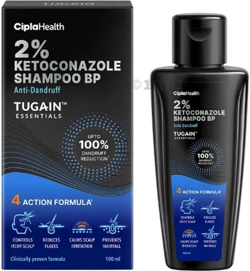 ciplaTugain Essentials 2% Ketoconazole Anti-Dandruff Shampoo For Itchy ...