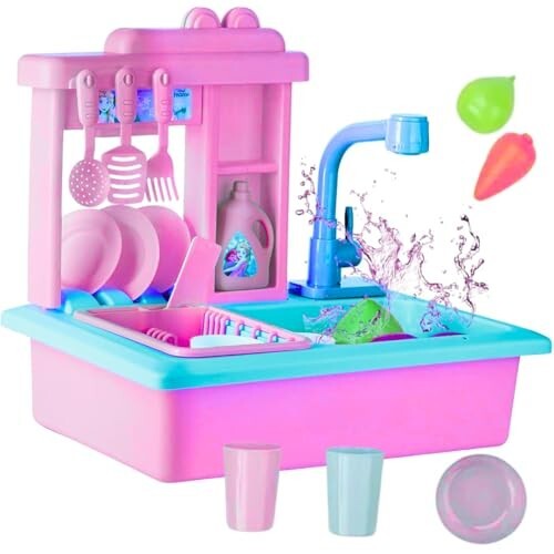 Storio Kitchen Set for Girls | Kids Play Electronic Wash Basin Sink ...