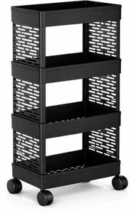 MAXTID 4 Compartments Plastic PP (Black) | Desidime