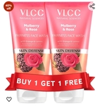 VLCC Mulberry & Rose Facewash - 150ml X 2 | Buy One Get One (300ml) | For Visible Glow and ...