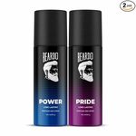 (pack of 2)Beardo Power Perfume Deo Spray 150ml and Beardo Pride ...