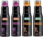 Engage Deo Combo, 2 Nudge (220ml) & 2 Tickle (220ml), Deodorant Spray ...