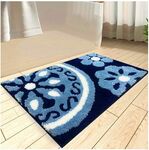 Amazon Brand - Solimo Microfiber 2000 GSM Blooming Flower Bath Mat ...