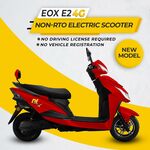 EOX New E2 4G Electric Scooter for Adults | Non-RTO Low Speed EV Vehicle with 40-50Km Mileage ...