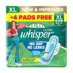 Whisper Ultra Upto No Gap No Leaks Sanitary Pads, 48 XL Pads, For Heavy ...