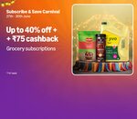Subscribe & save carnival up to 40% off + 10% discount coupon + Rs.75 ...