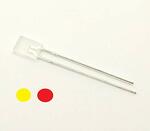 INVENTO 100pcs 2x5x7mm Rectangle LED 2 pin 2 Color bi-Color Yellow Red ...