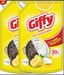 Giffy Liquid Dishwash Gel 900ml (Pack of 2) | Lemon and Active Salt ...