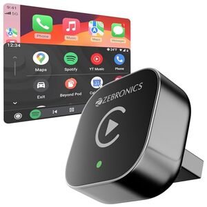 ZEBRONICS 2-in-1 Wireless CarPlay Adapter, Converts Wired Android Auto ...